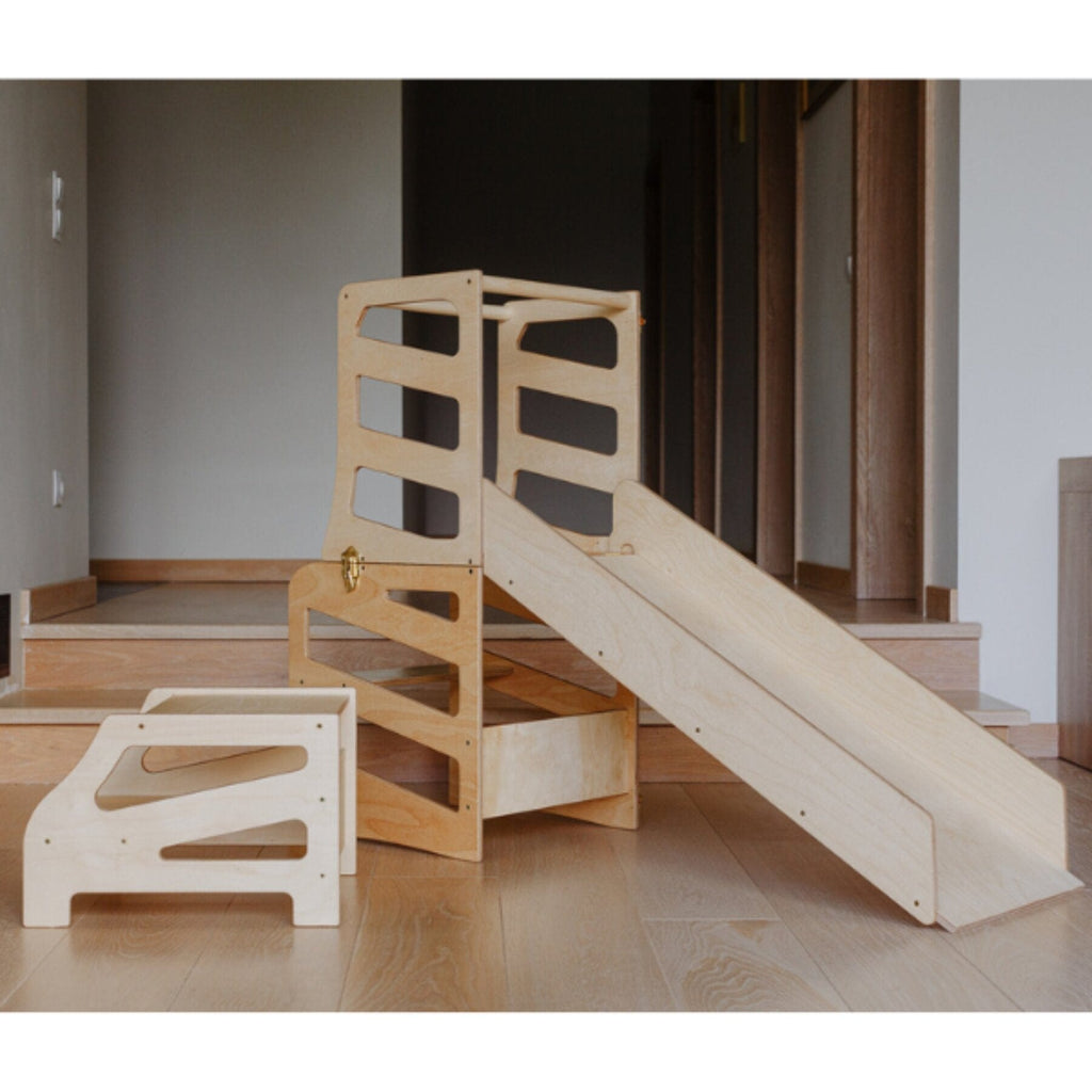 Montessori Lernturm Mit Rutsche