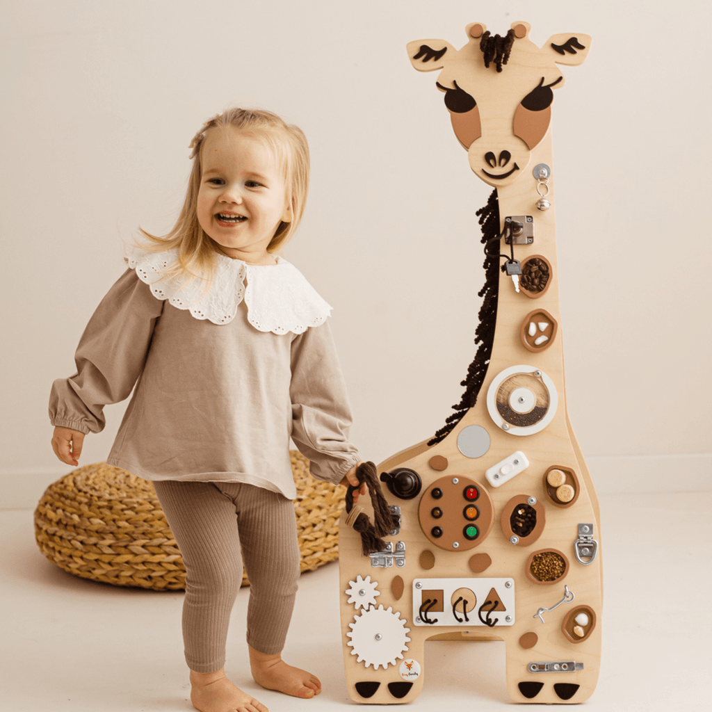 Activity Board Montessori Busyboard Holz Giraffe online kaufen